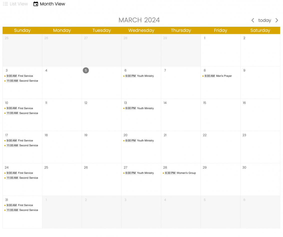 Optimize Your Church Website Event Calendar