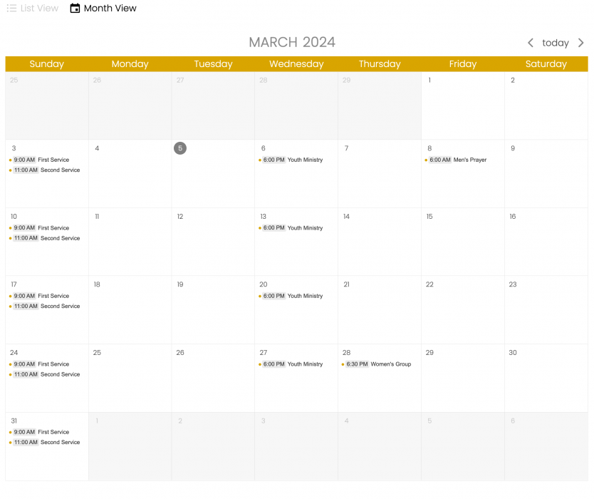 Optimize Your Church Website Event Calendar